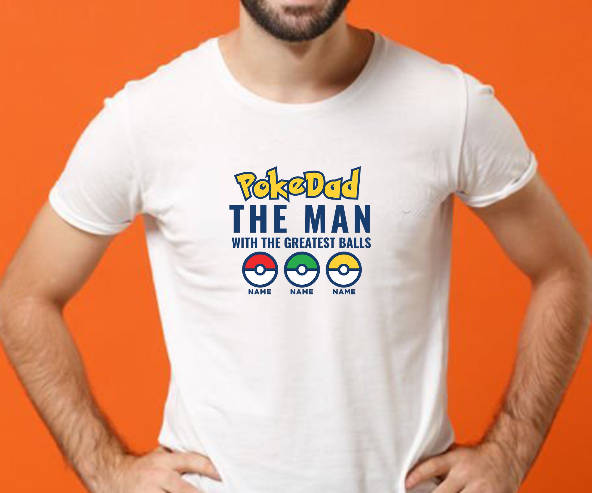 Pokedad Png, Men’s Pokedad T-shirt, Gift for Grandpa, Names Tee, Best ...