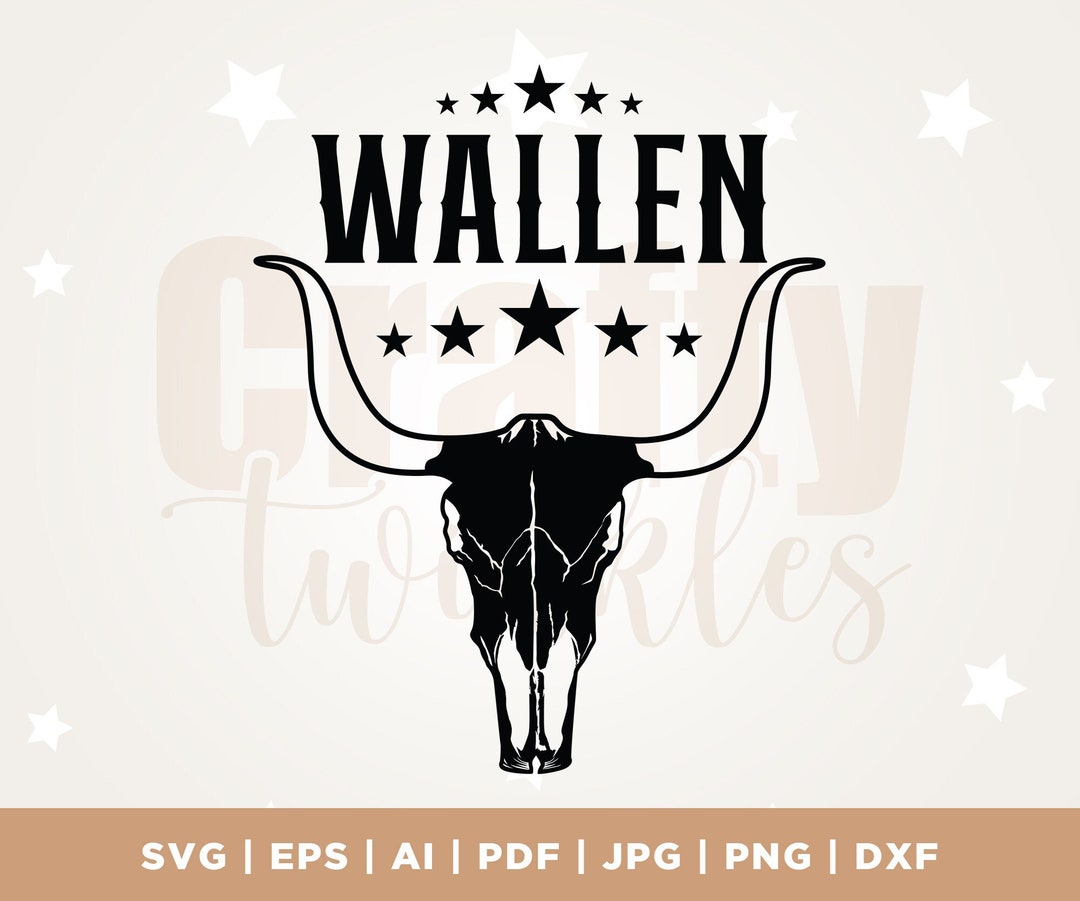 Retro Wallen Bull Skull PNG, Wallen Bull Skull PNG Digital Download ...