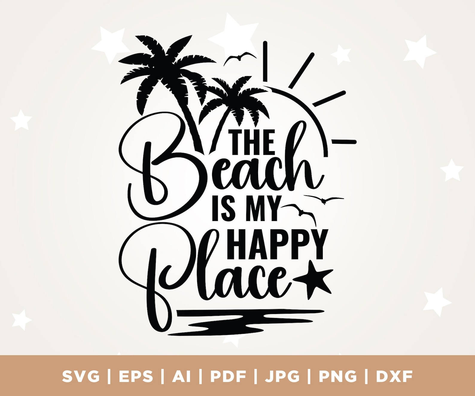 The Beach is My Happy Place Svg, Beach Svg, My Happy Svg, Place Svg ...