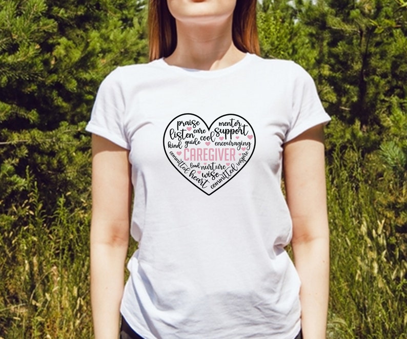 Heart of a Caregiver Svg, Carer Svg, Heart Svg, Shirt, Caregiver Svg ...
