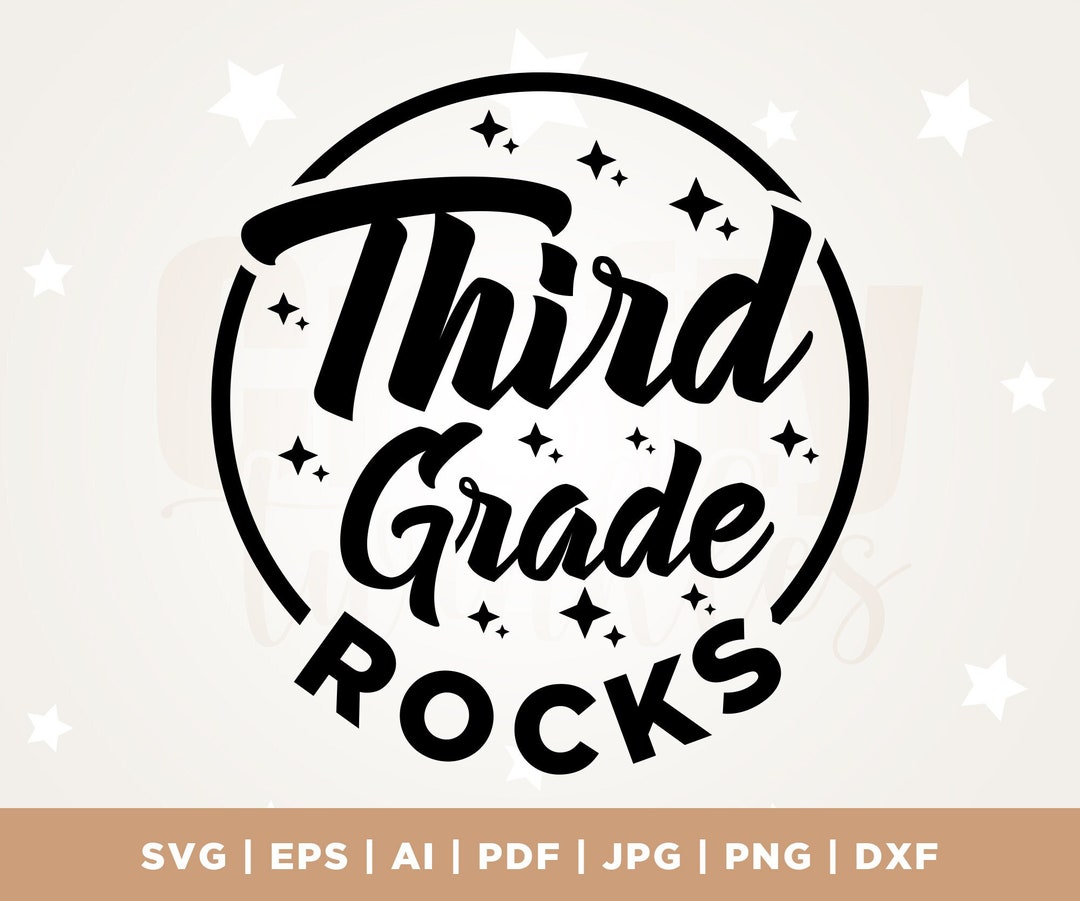 3rd Grade Rocks Svg Back to School Svg Rocks Svg Grade - Etsy UK