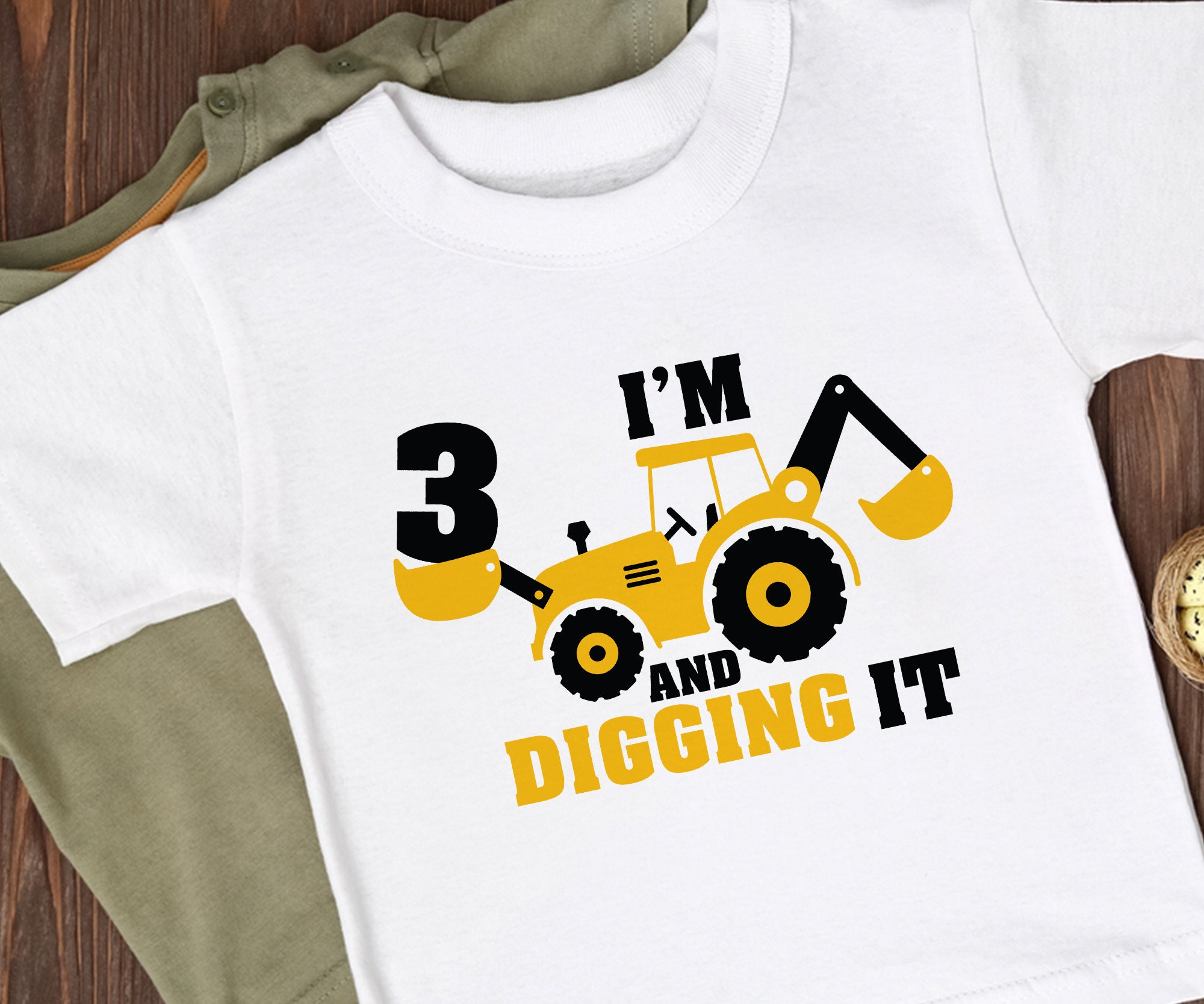 I'm 3 and Digging It Svg Construction Svg 3rd Birthday - Etsy Australia