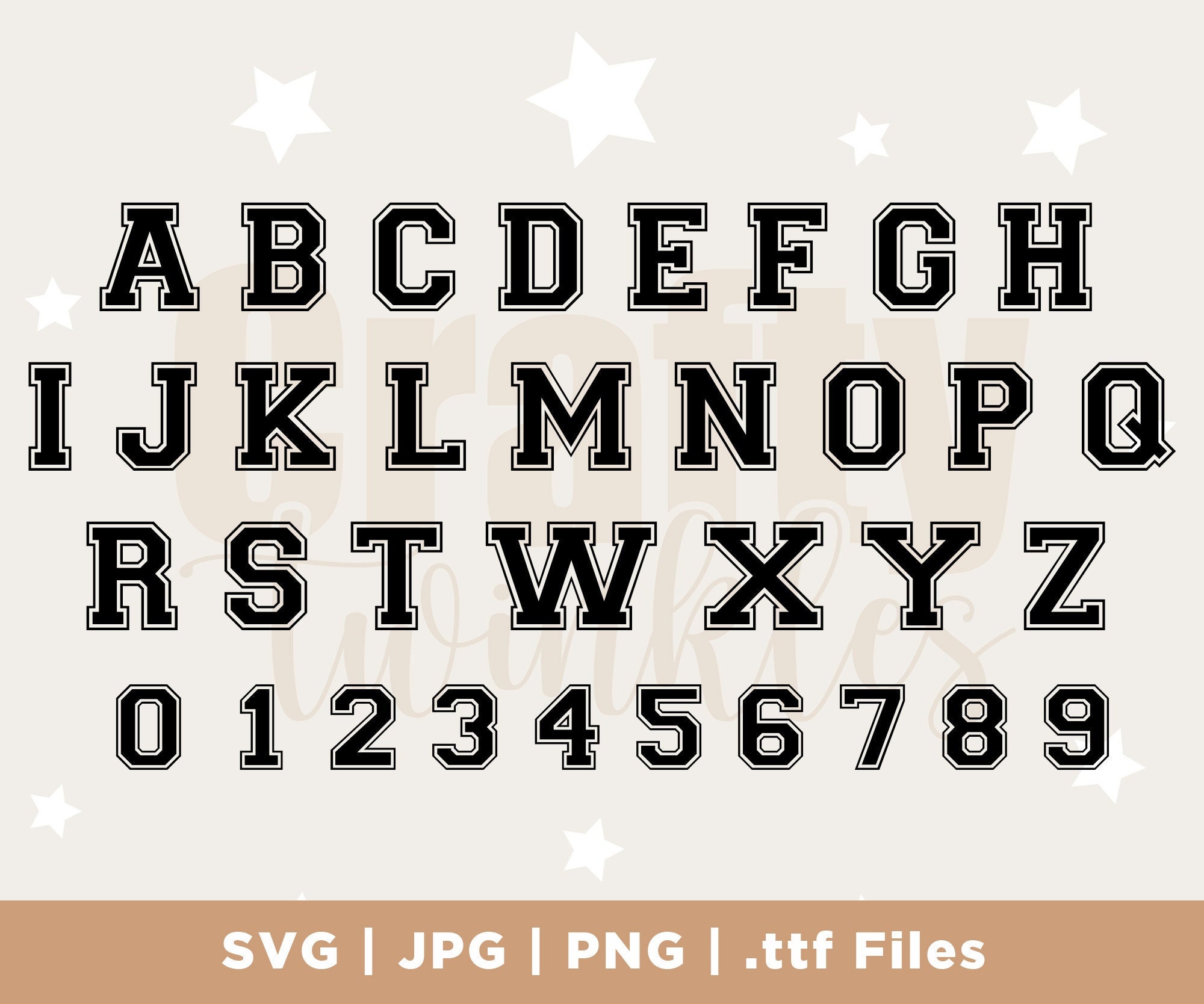 Buy Varsity Font Svg Block Font Svg College Font University Online in ...