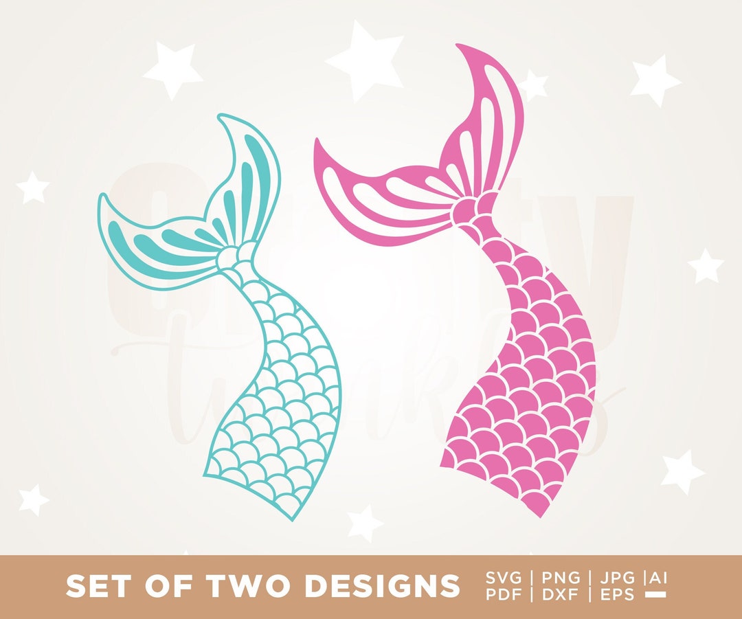 Mermaid Tail Svg, Mermaid Tail Bundle, Mermaid Svg, Cricut and ...