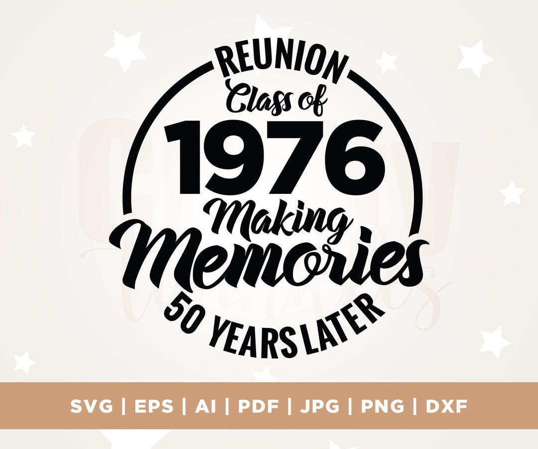 Reunion Class of 1976 Svg, 1976 Svg, 50 Years Later Svg,cricut ...