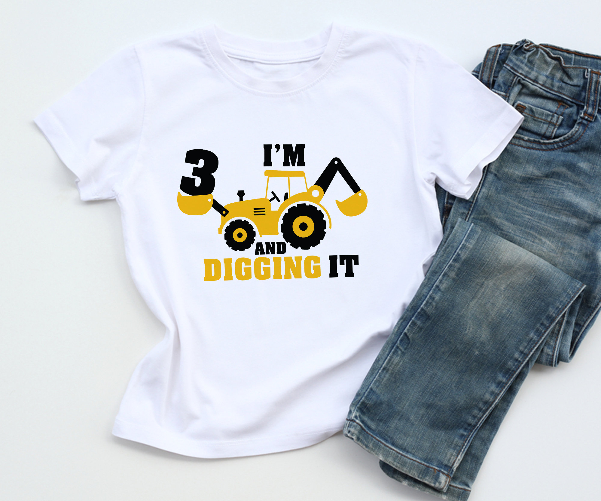 I'm 3 and Digging It Svg Construction Svg 3rd Birthday - Etsy Australia