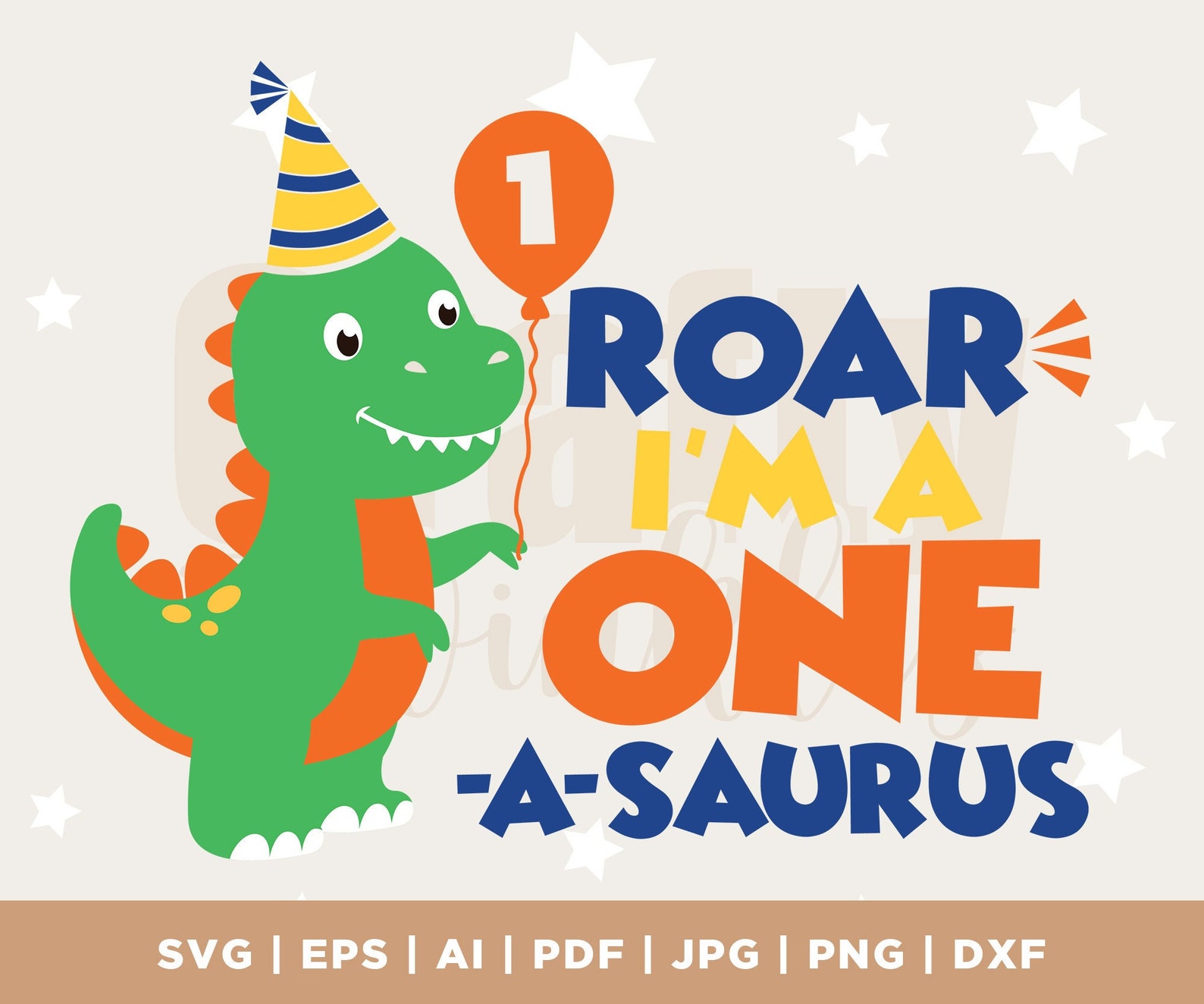 One-a-saurus SVG PNG Cut File, Dino 1 SVG, Dinosaur First Birthday ...