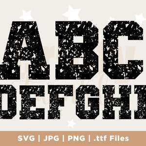 Distressed Font Svg, Distressed Alphabet Svg, Distressed Number ...