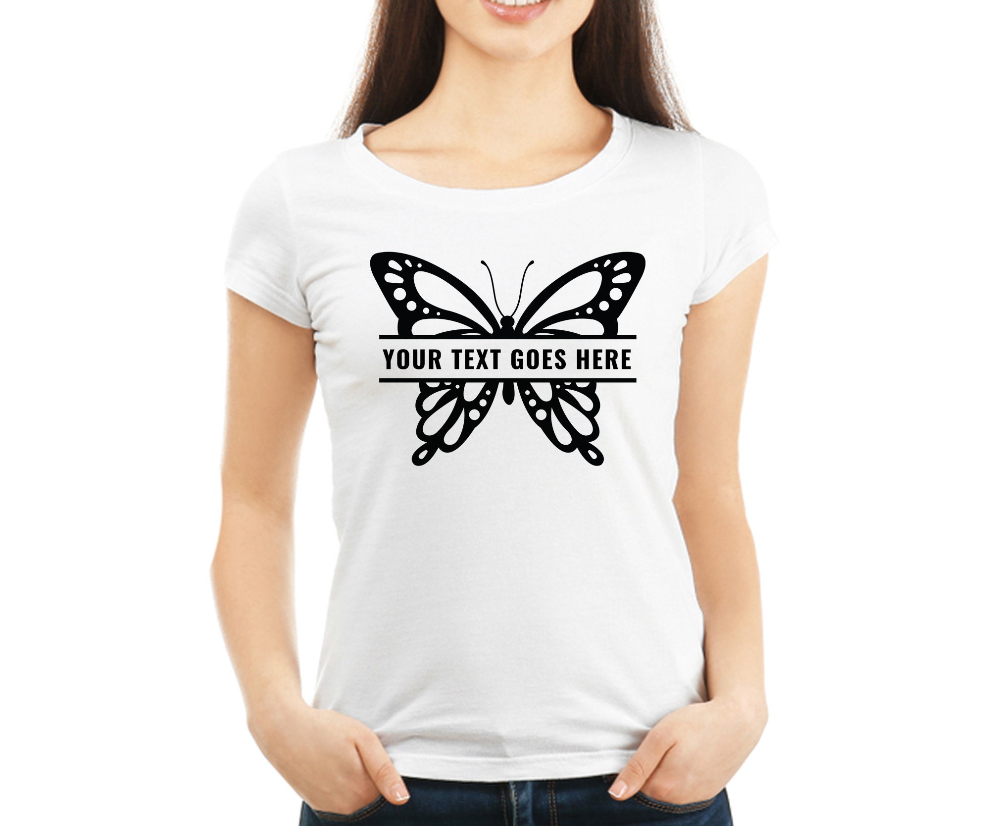 Butterfly SVG Butterfly Split Monogram PNG Butterfly - Etsy