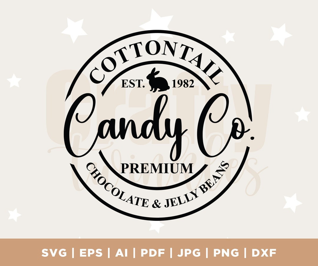 Easter Svg, Cottontail Candy Company Svg, Bunny Svg, Funny Easter Svg ...