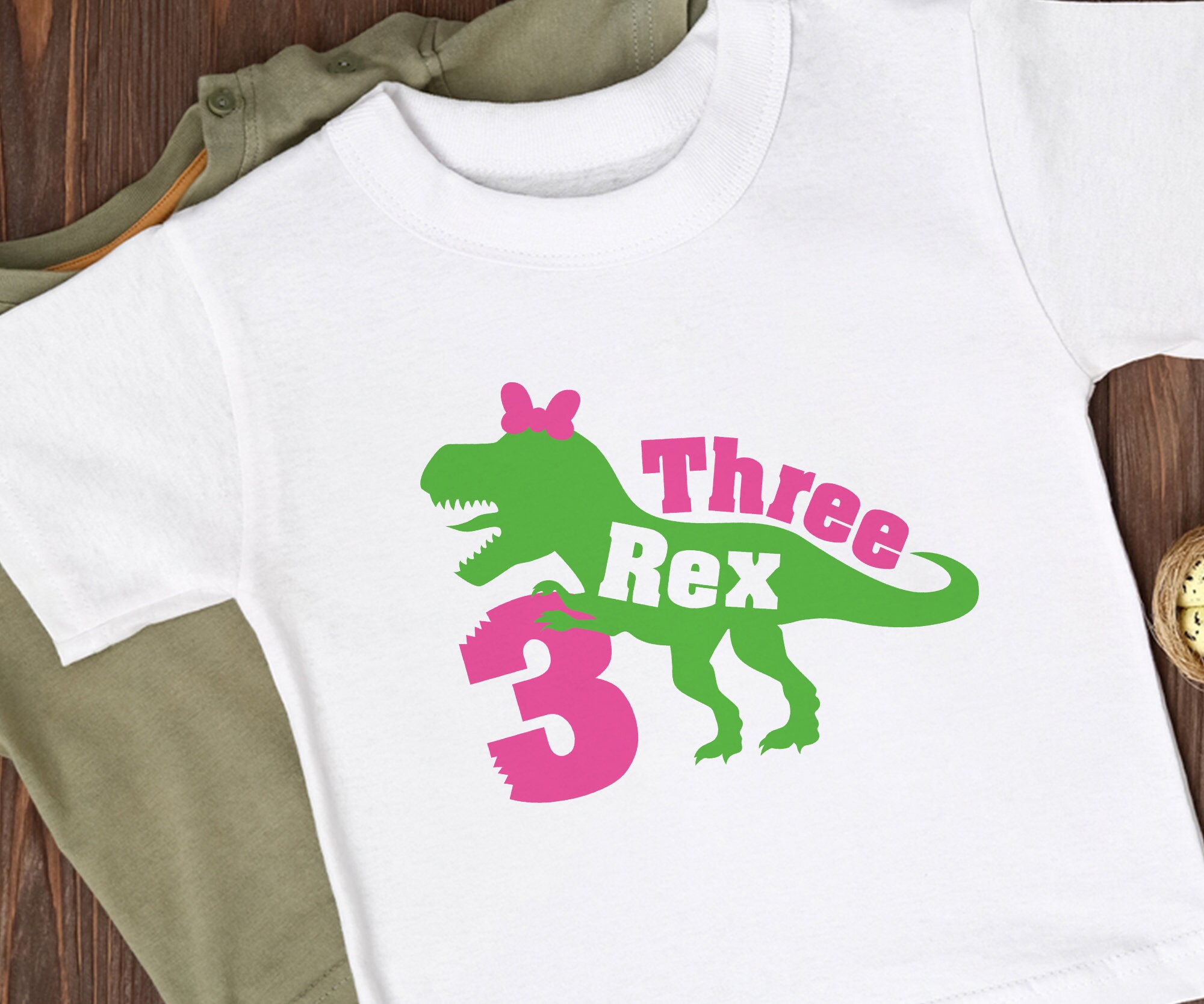 Girl Three Rex Svg, 3rd Birthday Svg, Girls T-rex Svg, Dinosaur ...