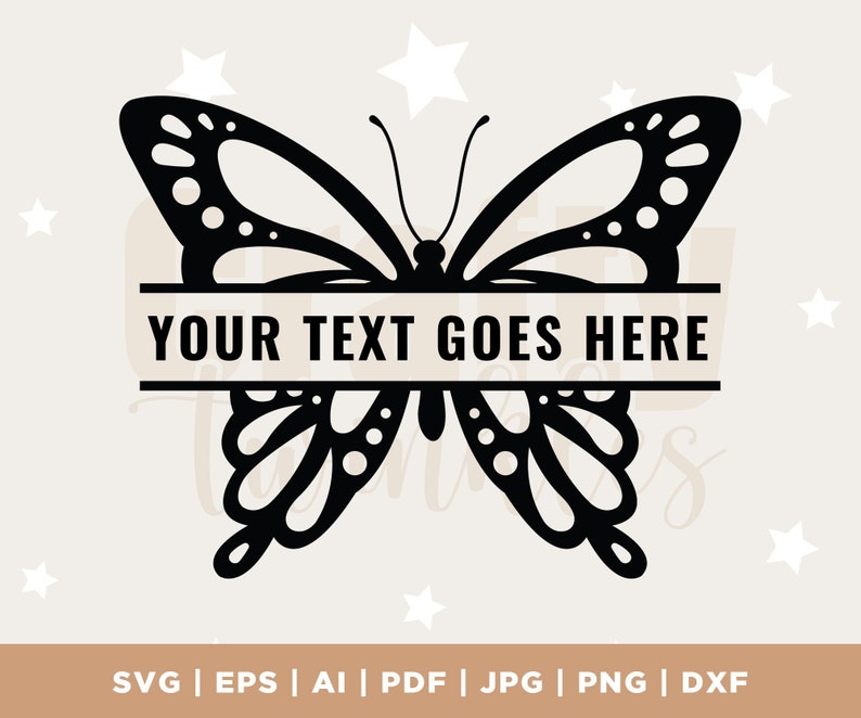 Butterfly SVG Butterfly Split Monogram PNG Butterfly - Etsy