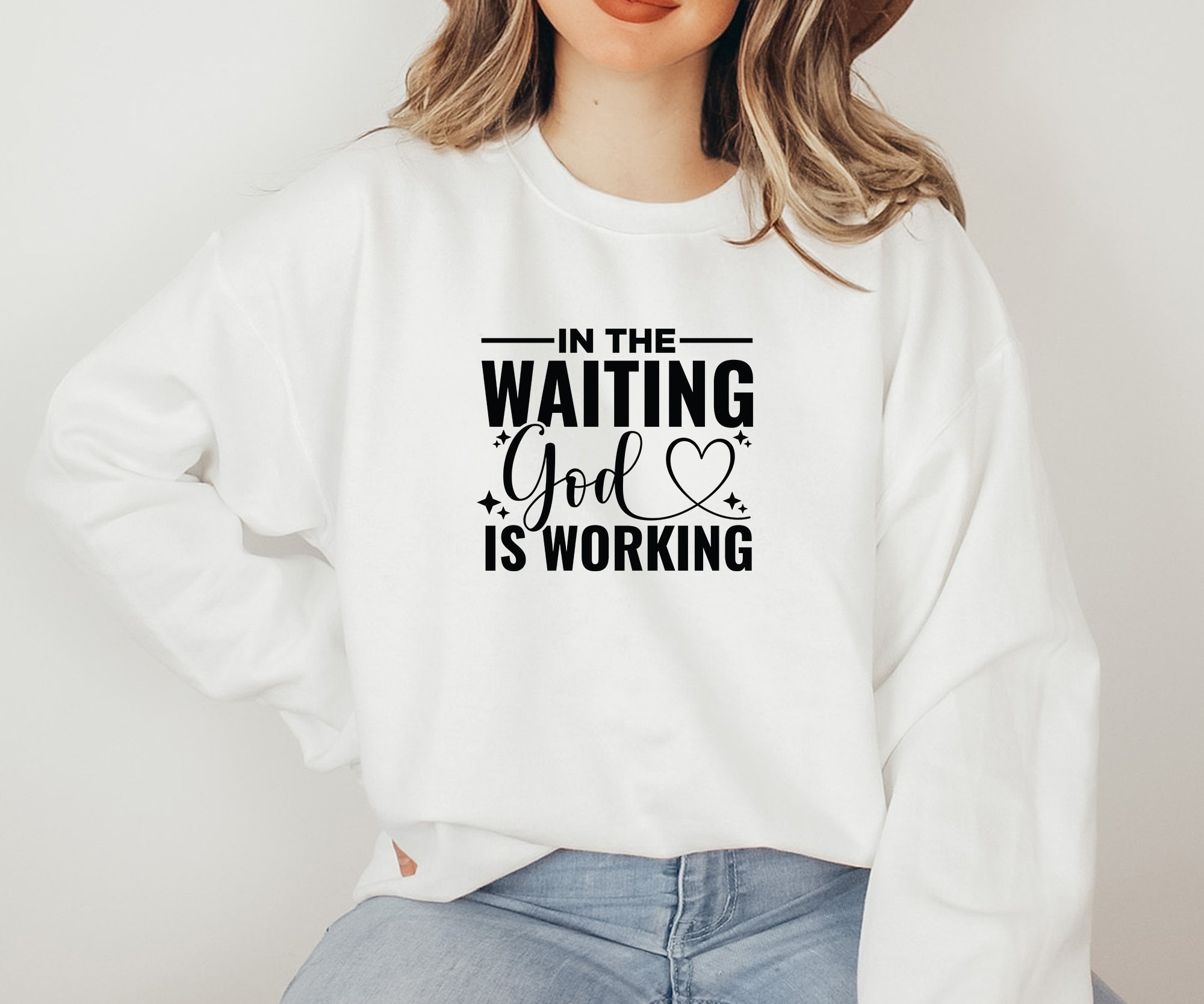 In the Waiting God is Working SVG Motivational Inspirational - Etsy