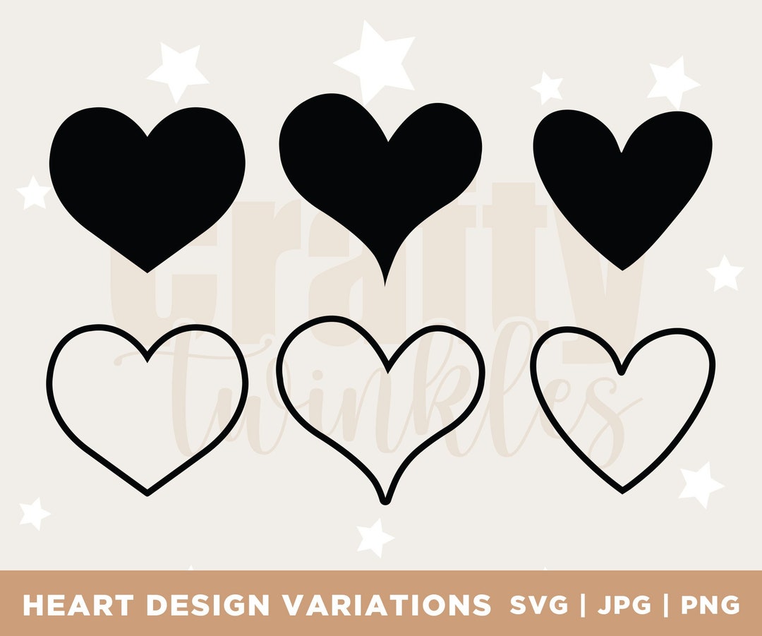 Heart SVG PNG EPS Instant Download Digital Download Heart - Etsy