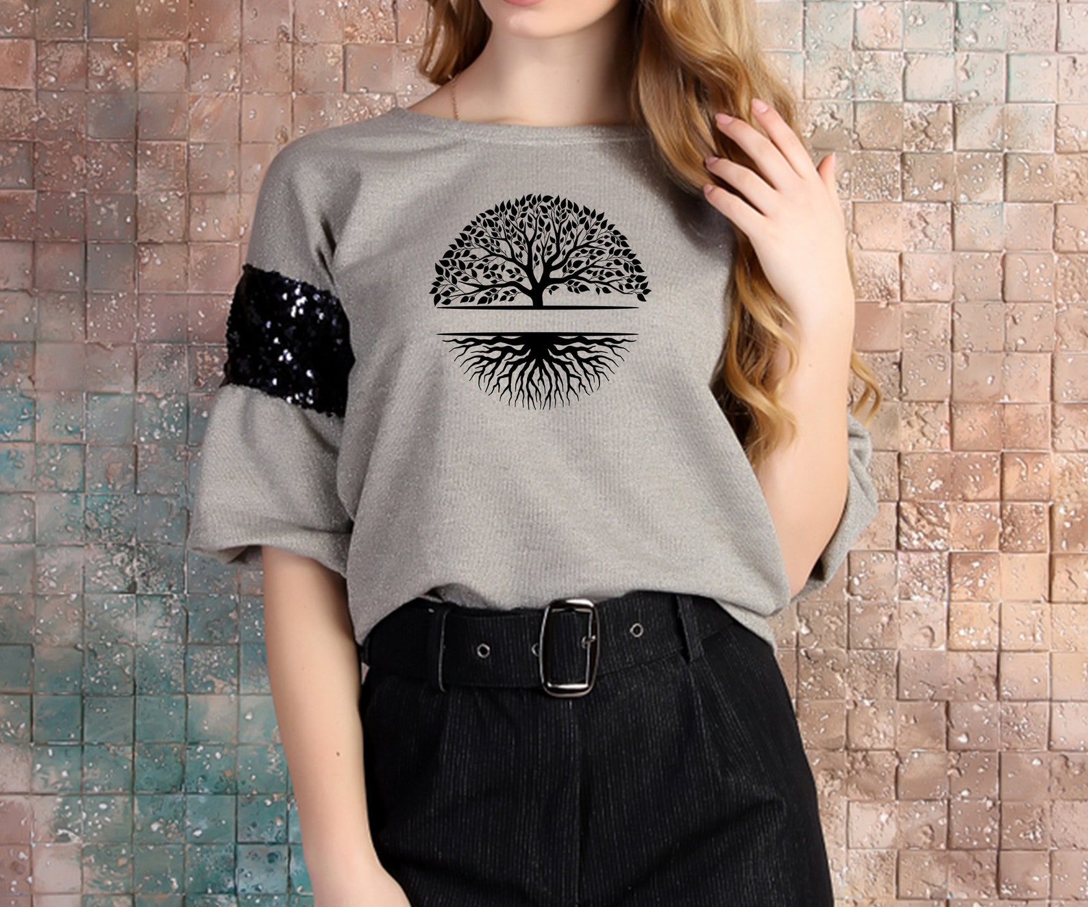 Split Tree Monogram SVG, Split Monogram Tree of Life, SVG Cut File ...