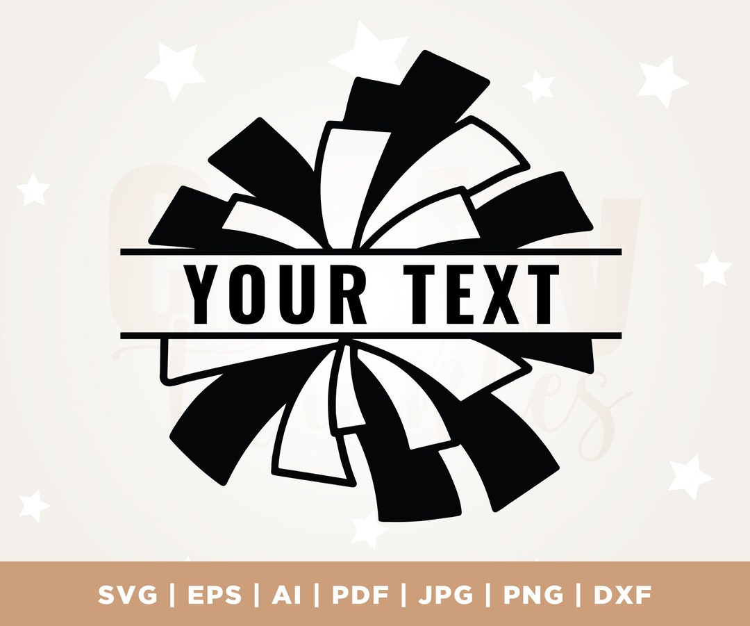 Cheerleader Svg, Pom Pom Split Monogram Svg, Cheer Mom Svg, Pom Pom ...