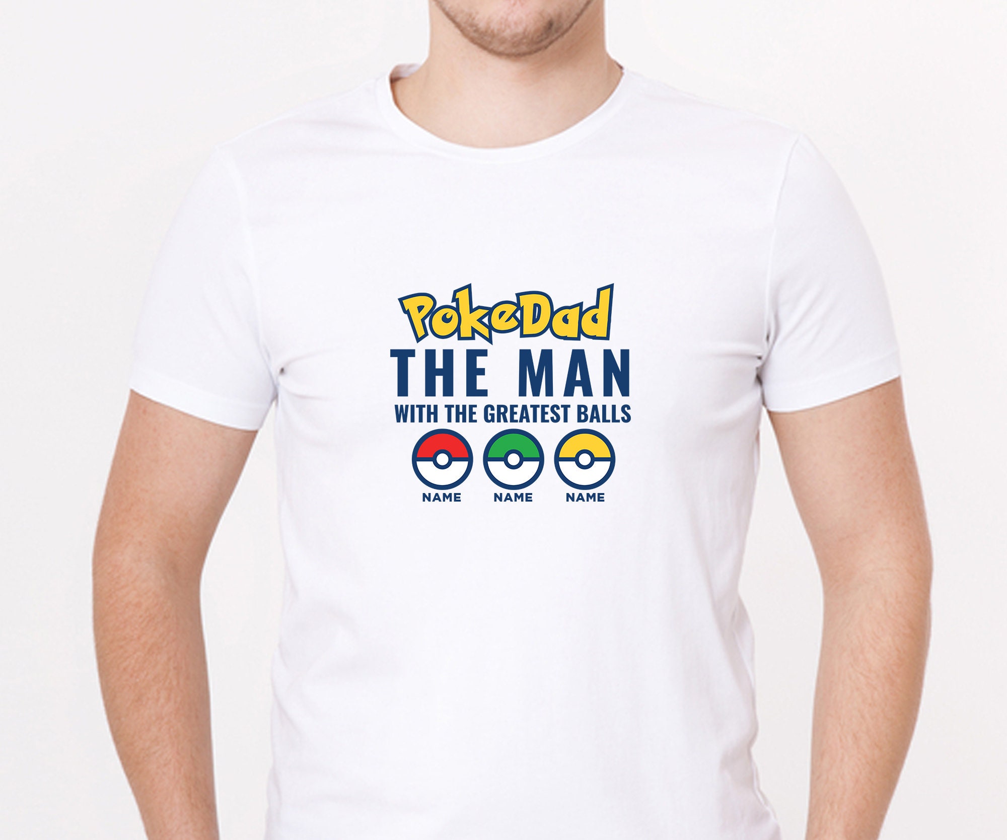 Pokedad Png, Men’s Pokedad T-shirt, Gift for Grandpa, Names Tee, Best ...
