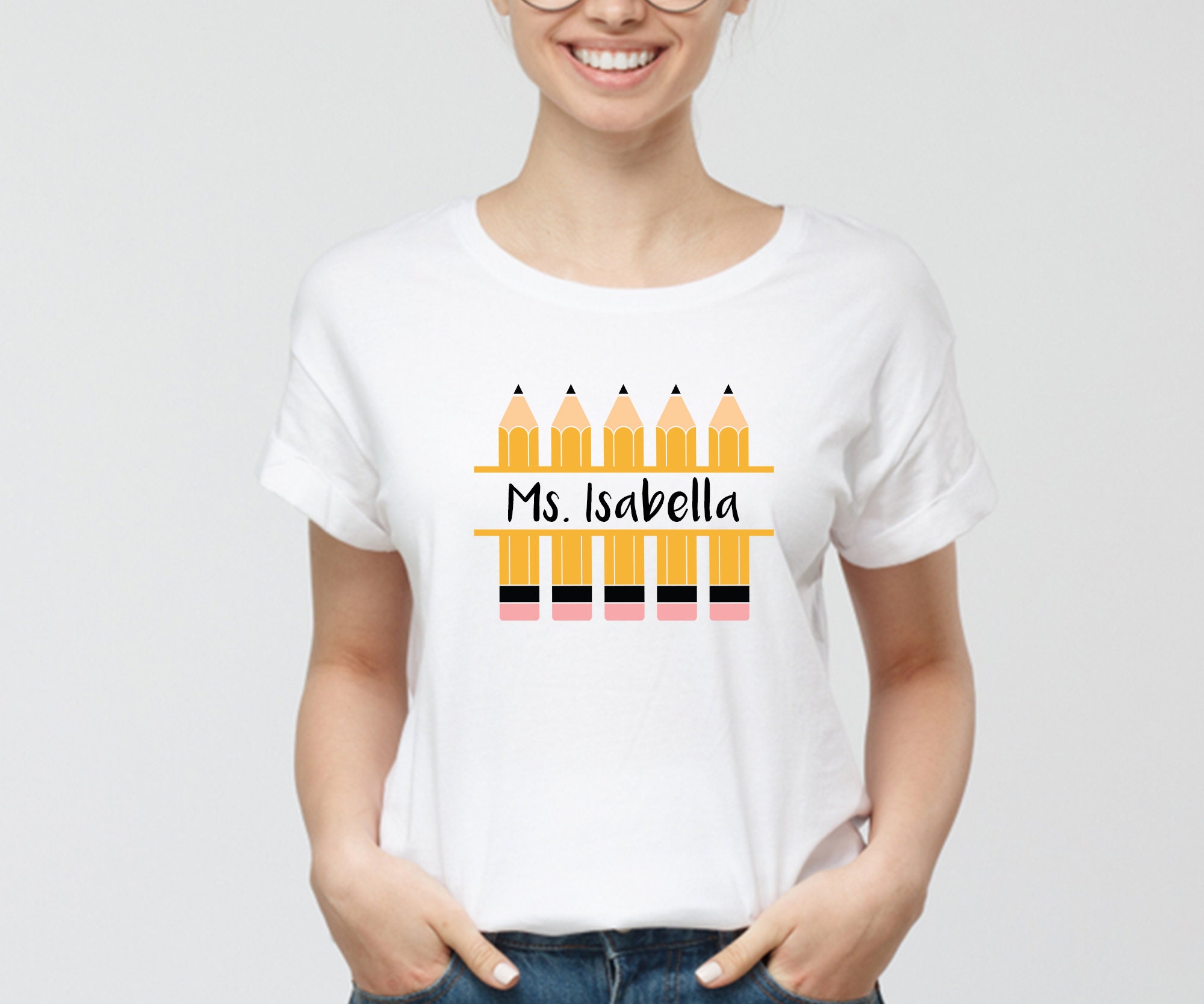 Pencil Name Frame SVG Teacher SVG School Digital Download - Etsy