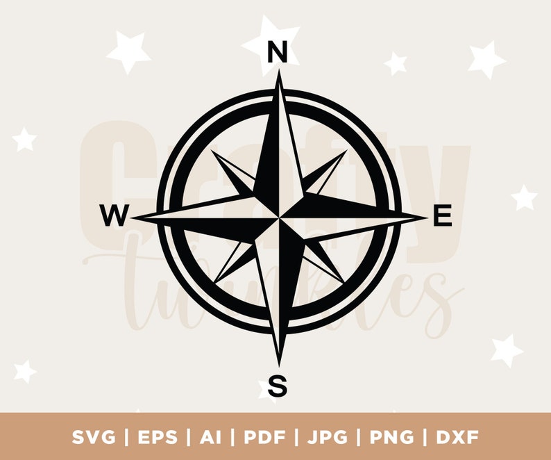Compass Compass SVG Compass Rose SVG Nautical Compass SVG - Etsy