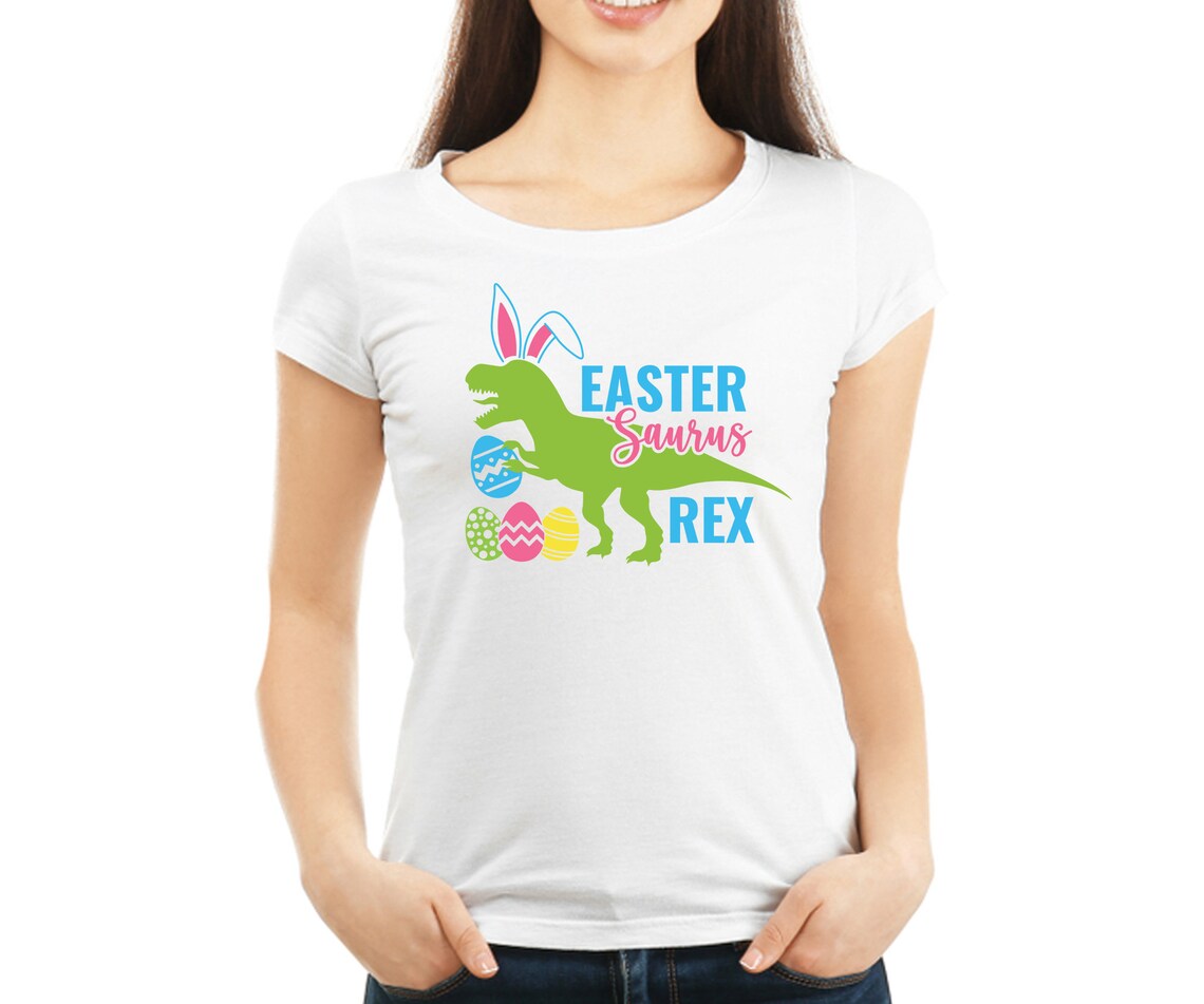 Easter Dinosaur Svg, T-rex Bunny Svg, Happy Easter Cut Files, Funny ...