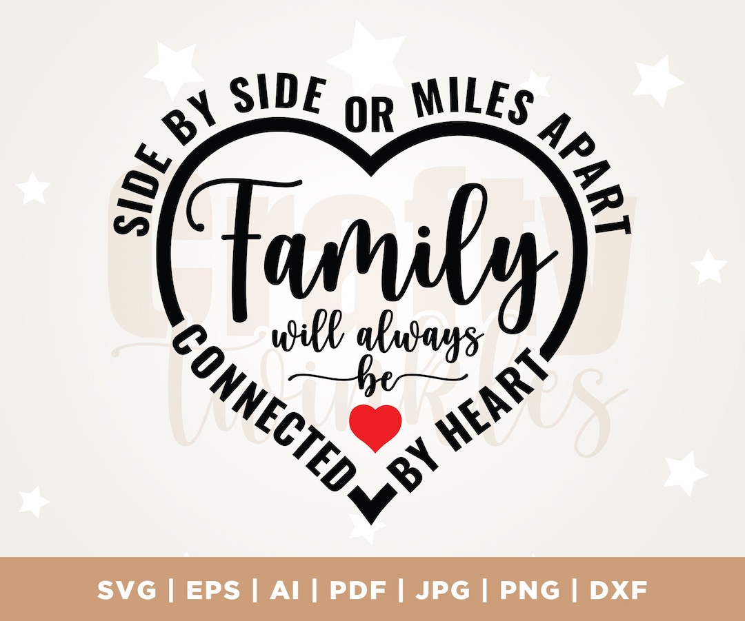 Side by Side or Miles Apart Family Will Always Be Connected by Heart ...