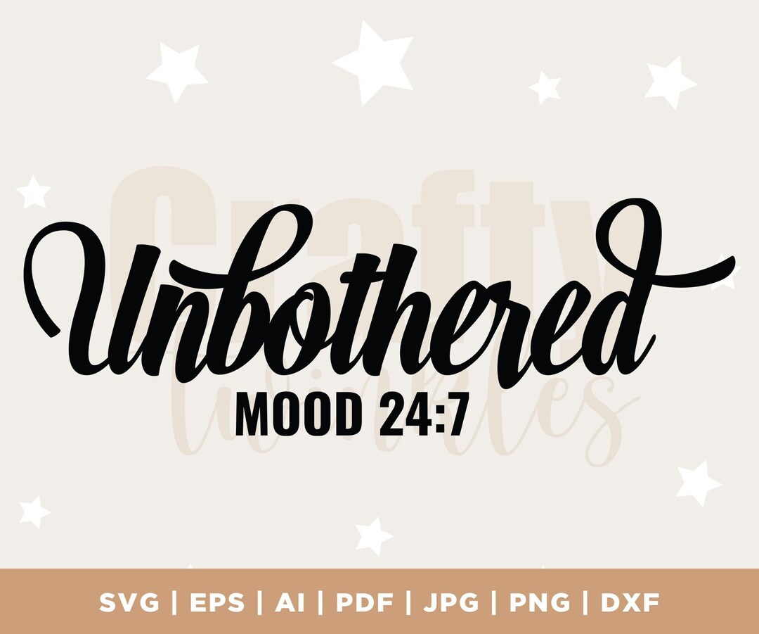 Unbothered Mood SVG PNG JPG Black Beautiful African - Etsy