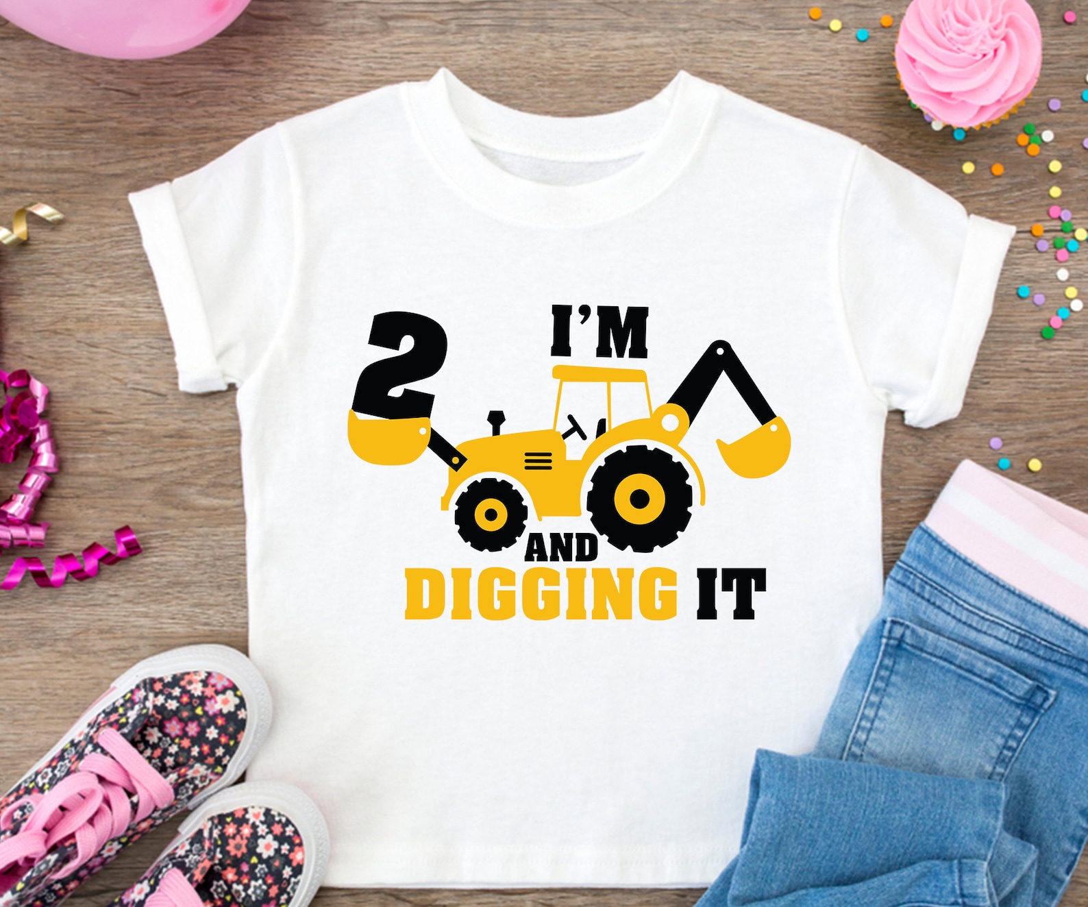 I'm 2 and Digging It Svg, Construction Svg, Second Birthday Svg ...