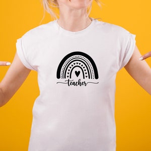 Teacher Svg, Teach Svg, Back to School Svg, Teacher Rainbow Png ...