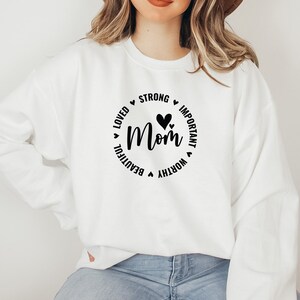 Mom Life SVG, Mom Strong, Important, Beautiful, Worthy, Loved Svg ...