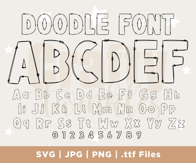 Doodle Letters PNG Transparent Doodle Alphabet Hand Drawn - Etsy