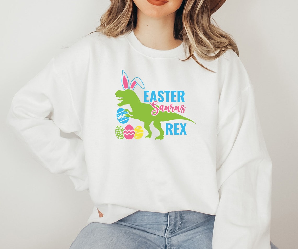 Easter Dinosaur Svg, T-rex Bunny Svg, Happy Easter Cut Files, Funny ...
