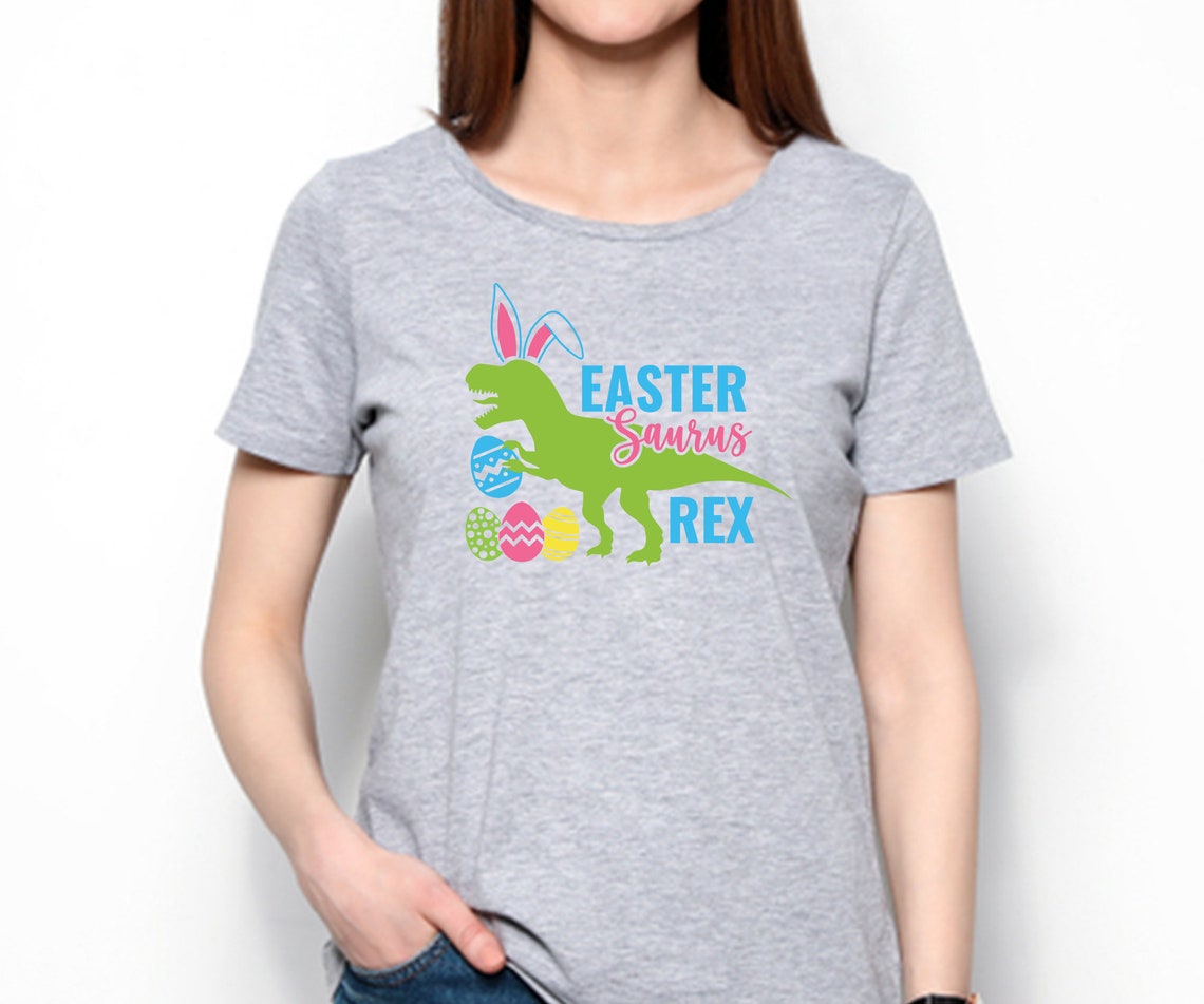 Easter Dinosaur Svg, T-rex Bunny Svg, Happy Easter Cut Files, Funny ...