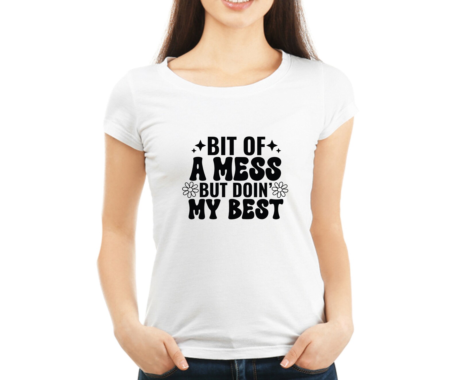 Bit of A Mess but Doin' My Best SVG PNG, Cute Mental Health Design for ...