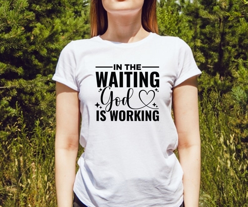 In the Waiting God is Working SVG Motivational Inspirational - Etsy