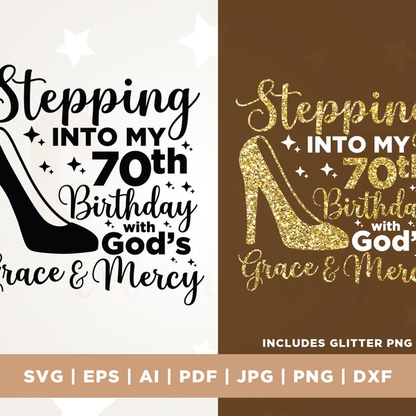 70 Birthday Women Svg - Etsy