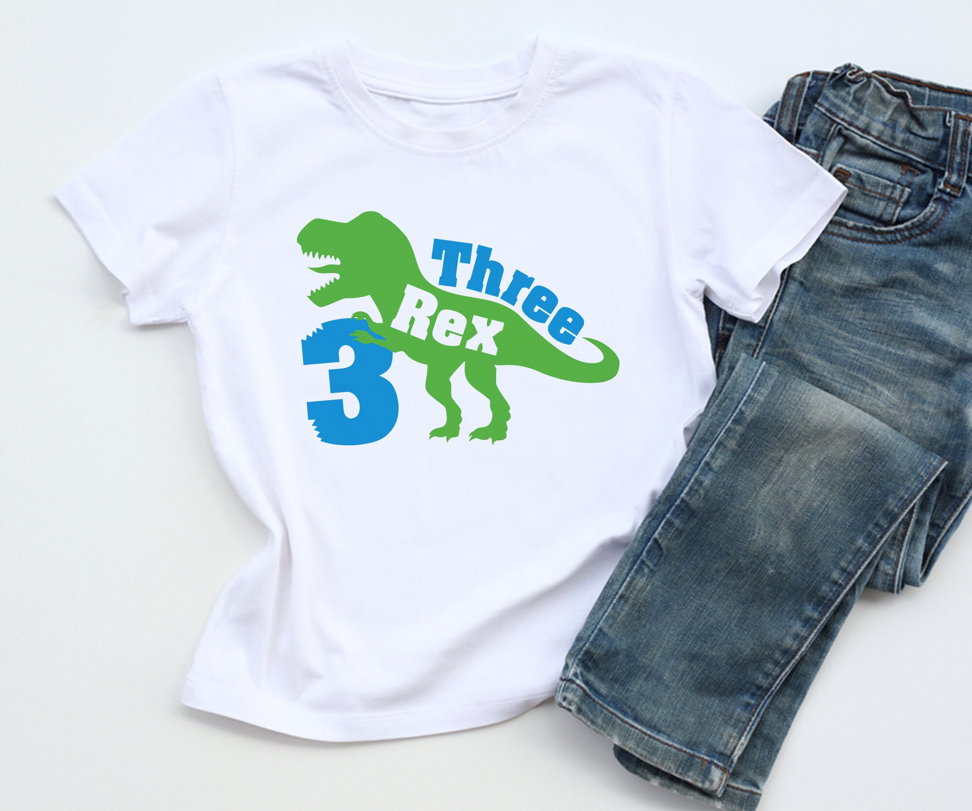 Drei Rex Svg, 3. Geburtstag Svg, Dinosaurier Geburtstag Svg Dxf Eps Png, Dritter Geburtstag ...