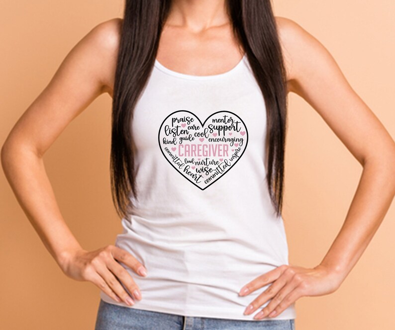 Heart of a Caregiver Svg, Carer Svg, Heart Svg, Shirt, Caregiver Svg ...