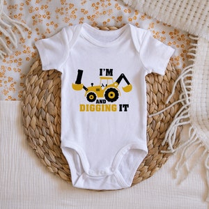 I'm 1 and Digging It Svg, Construction Svg, 1st Year Birthday Svg ...