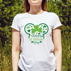 Mouse St Patricks Day Svg for Cricut, Mouse Shamrock Print for T-shirt ...