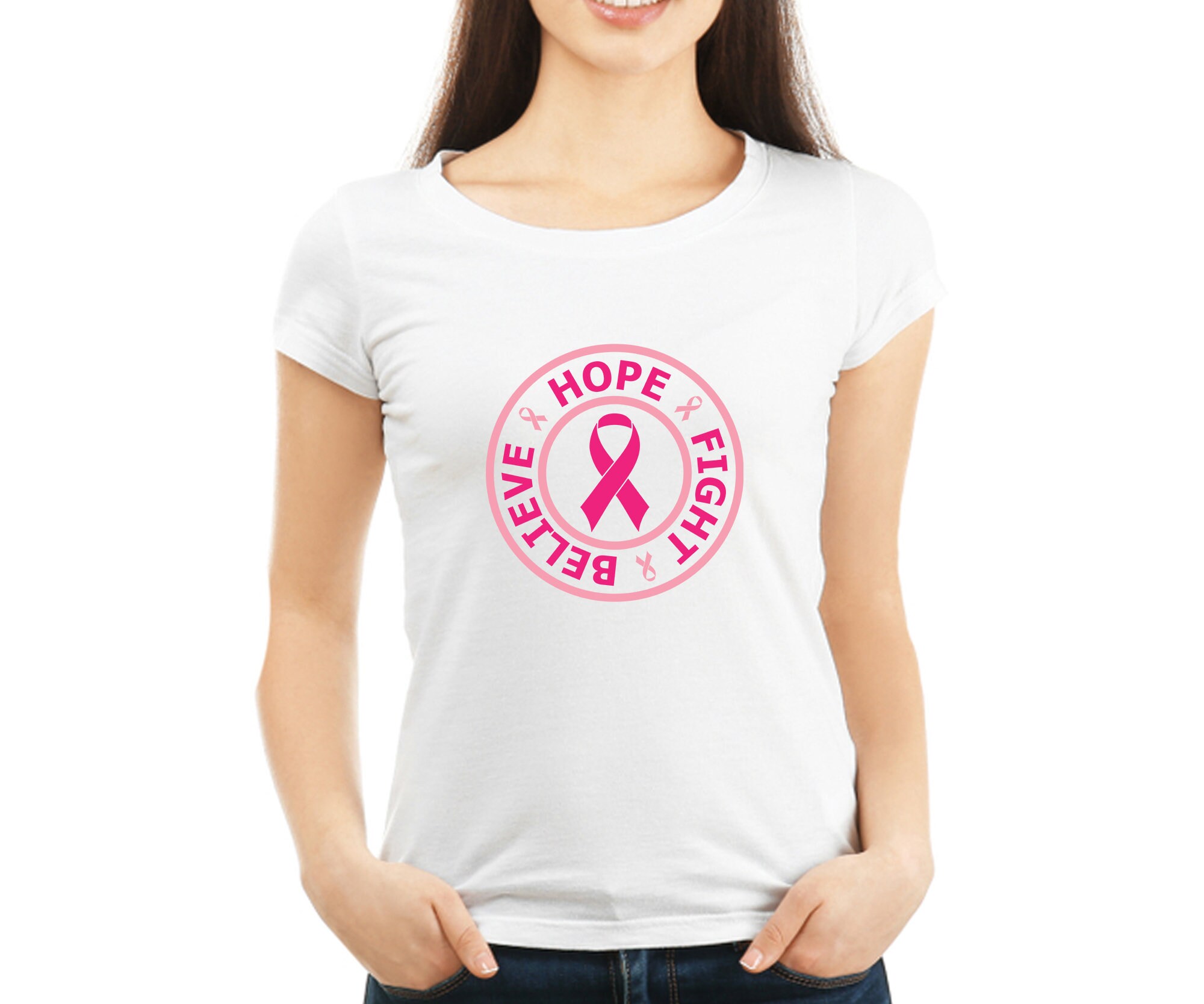 Hope SVG, Breast Cancer Ribbon SVG, Hope Fight Believe SVG Png, Cancer ...
