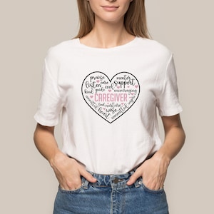 Heart of a Caregiver Svg, Carer Svg, Heart Svg, Shirt, Caregiver Svg ...