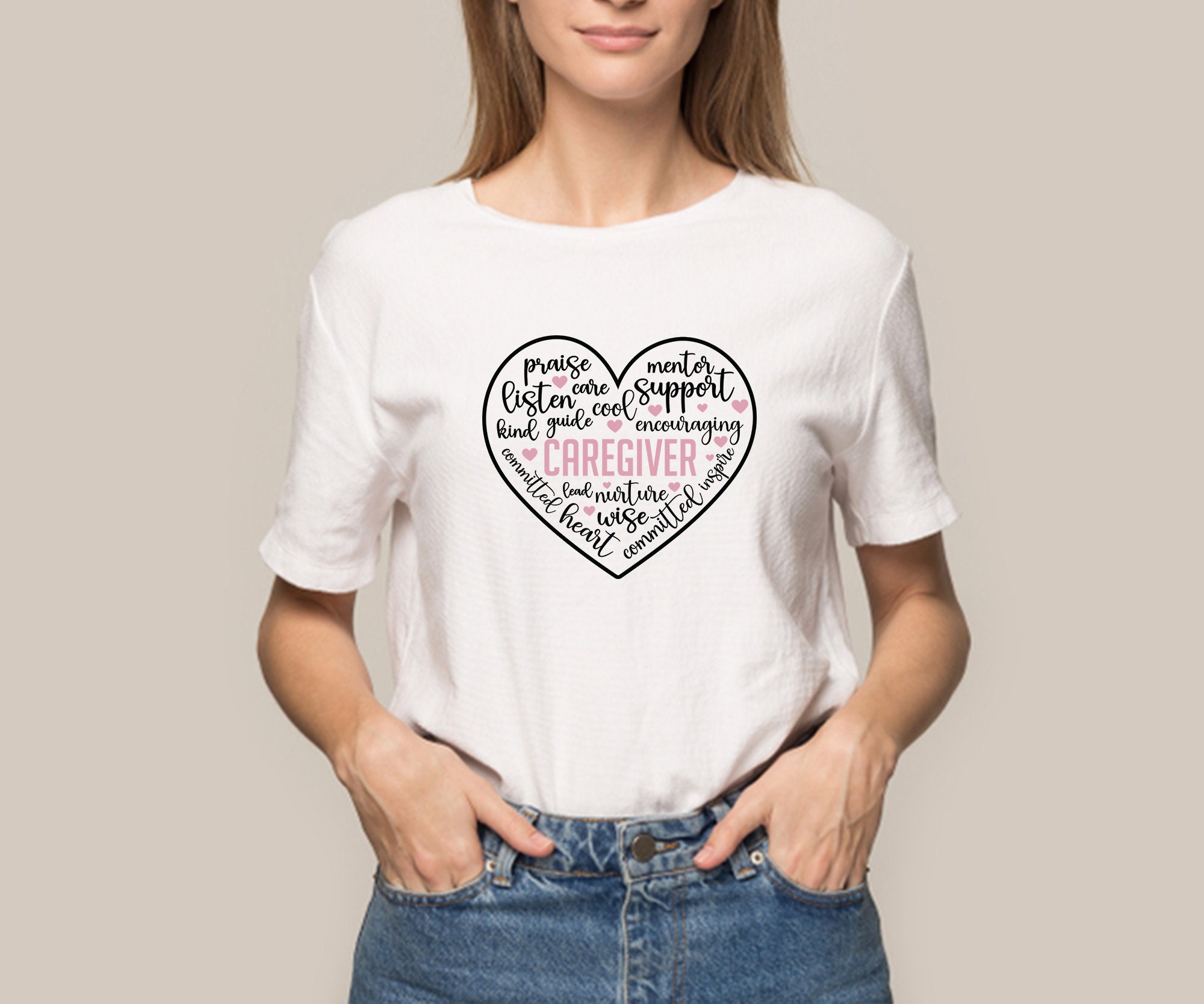 Heart of a Caregiver Svg, Carer Svg, Heart Svg, Shirt, Caregiver Svg ...