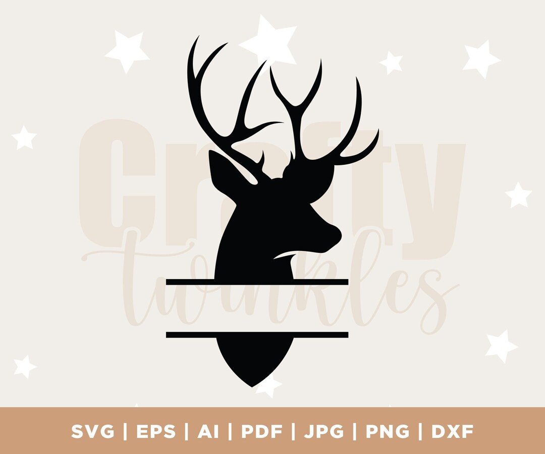 Deer Split Monogram, Buck, Hunting, Instant Digital Download, SVG, Png ...