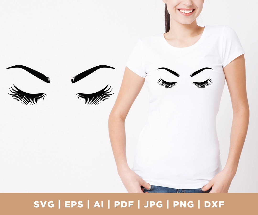 Eyelashes Svg Cut File, Eyebrows Svg, Lashes Svg, Beauty, Makeup Svg ...