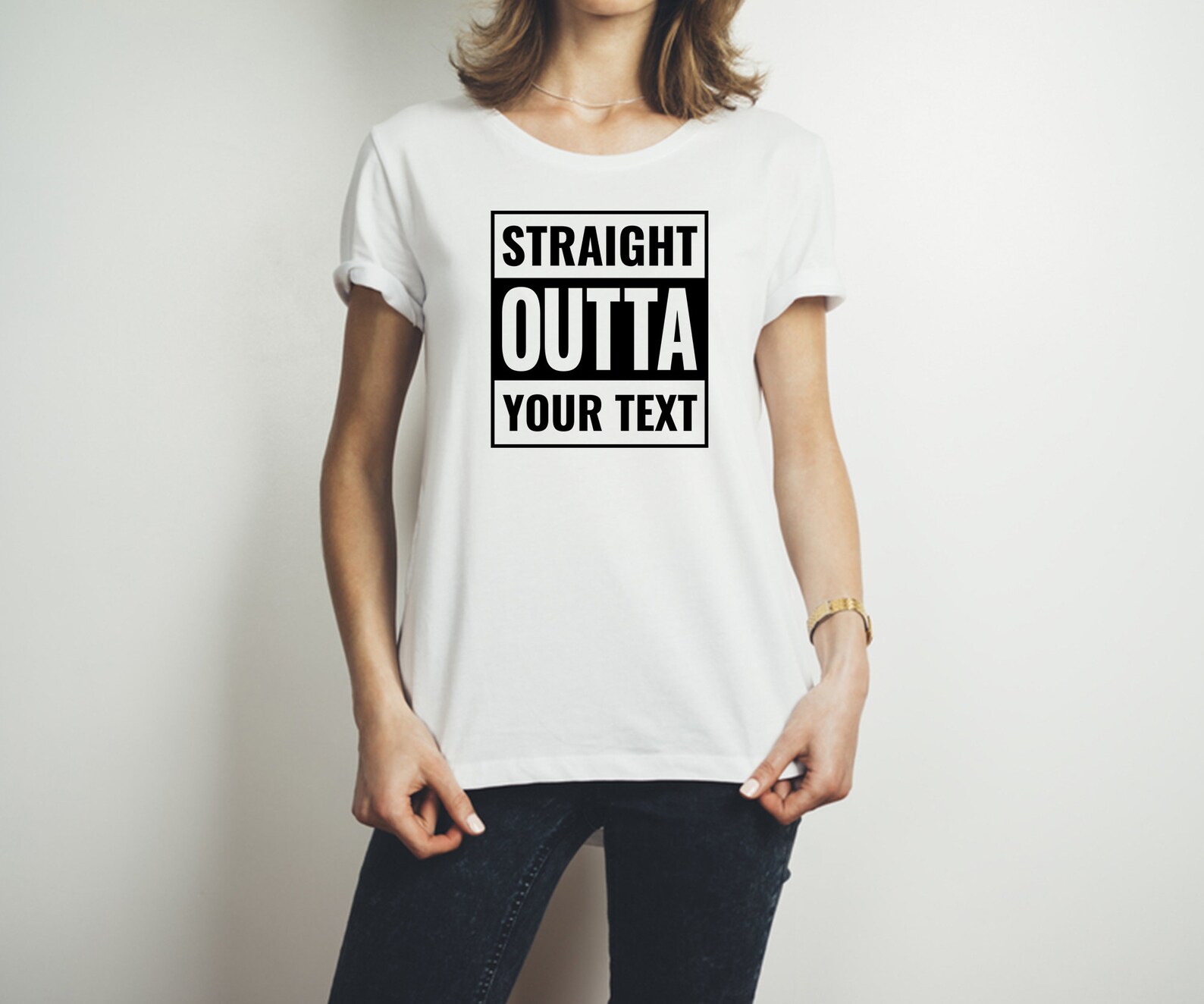Straight Outta Your Text SVG, Customizable Template (digital Download ...