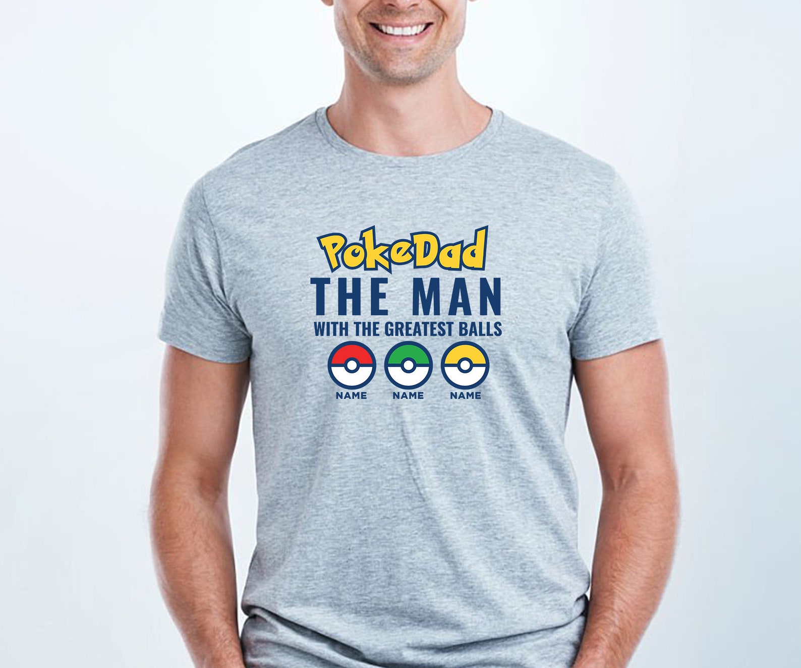 Pokedad Png, Men’s Pokedad T-shirt, Gift for Grandpa, Names Tee, Best ...