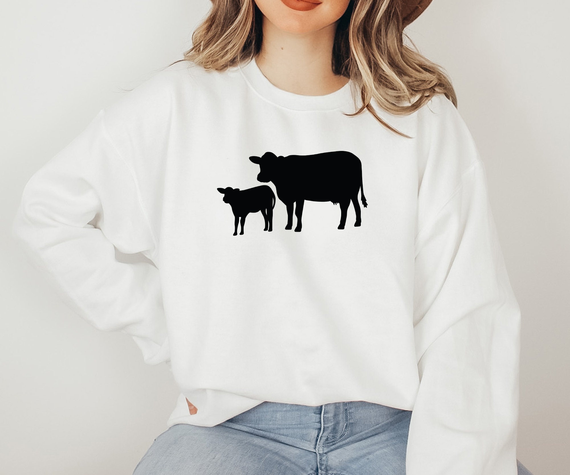 Cow Calf Pair Vector SVG Cow Baby Calf Cattle Mommy Mom - Etsy Australia