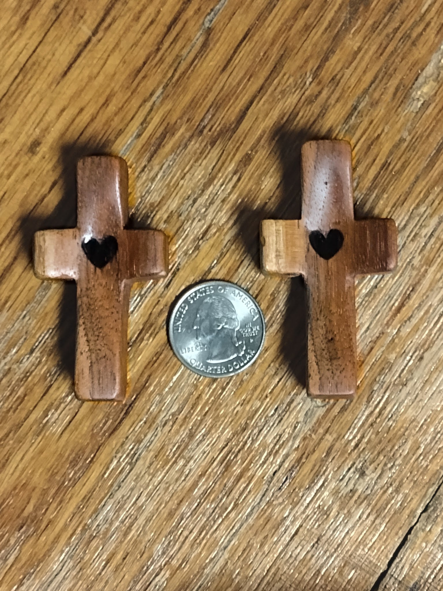 Cross My Heart Handheld Wooden Cross With Epoxy Heart to - Etsy