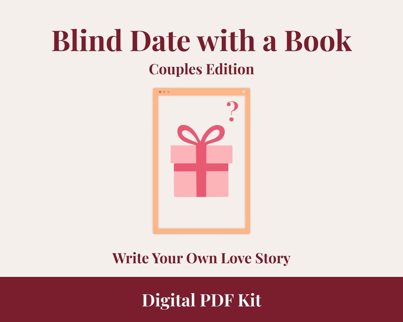 Blind Date With a Book Printable Set - Gifts for Couples Who Have ...