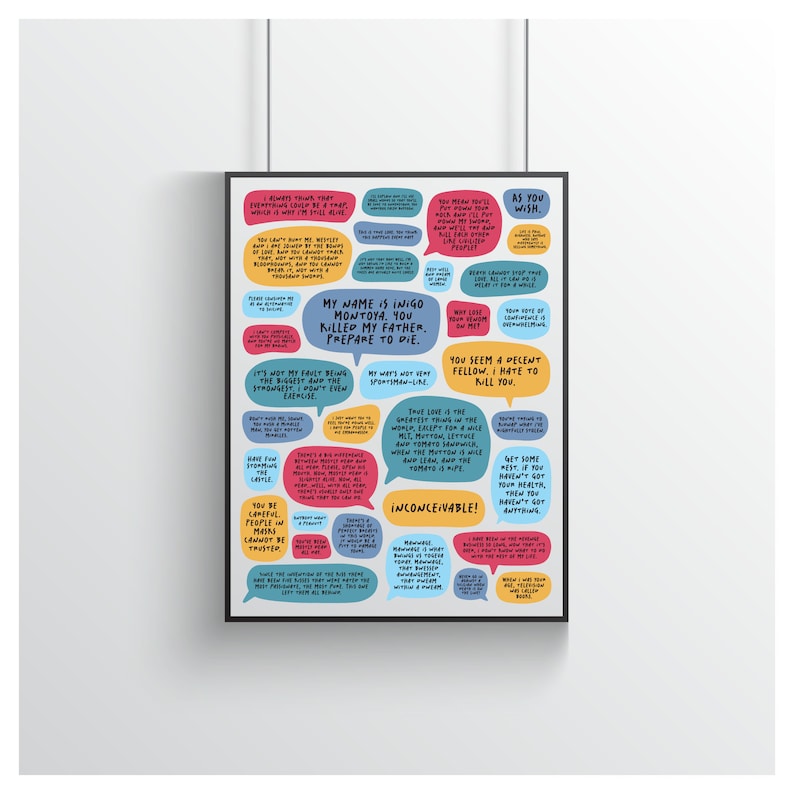 Princess Bride Quotes Poster - Etsy